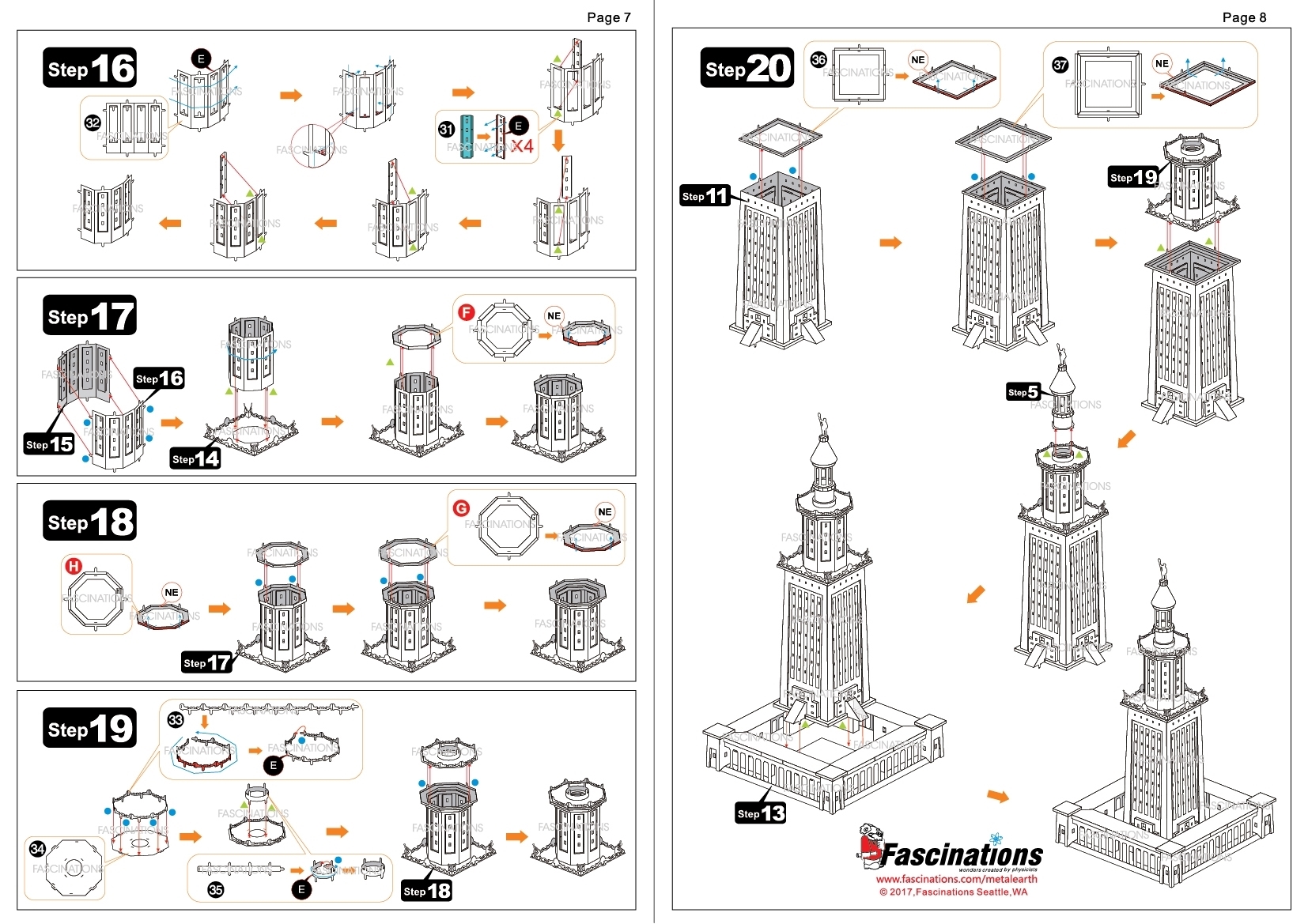 Fascinations:: Metal Earth IconX Lighthouse of Alexandria