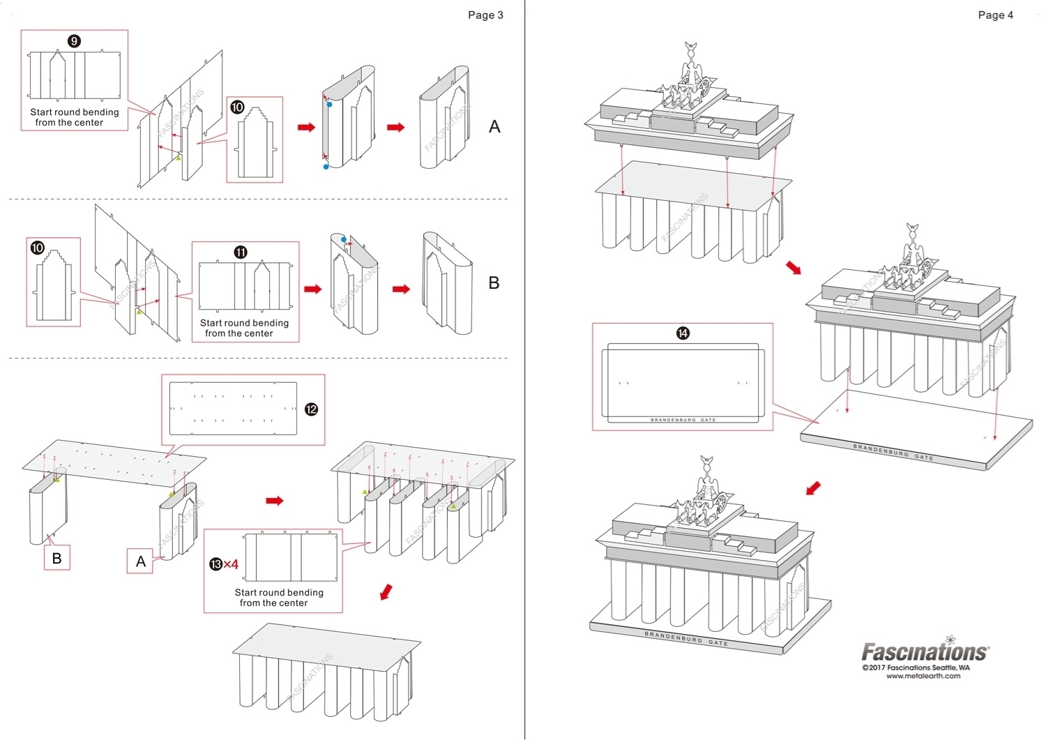Fascinations:: Metal Earth Bradeburg Gate 3D Model Kit